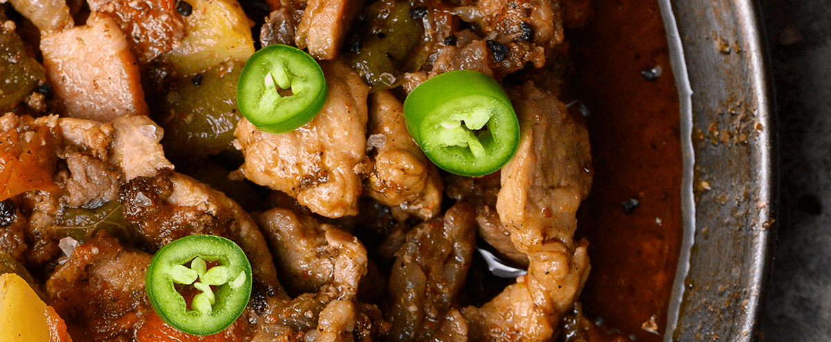 Grilled beef stew with serrano chile cracklings SMP